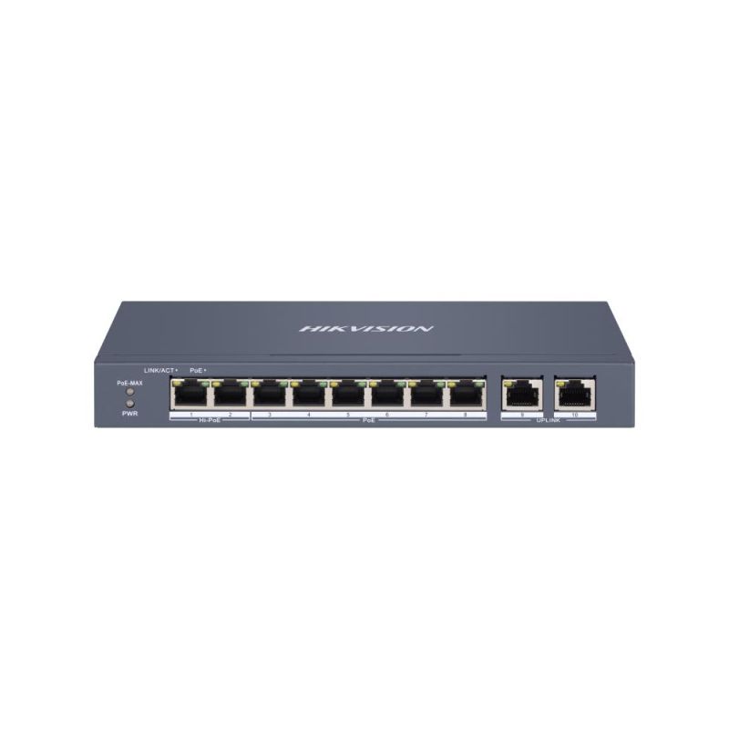 DS-3E1310HP-EI - 8-poorts Smart Managed POE-switch met hoog vermogen
