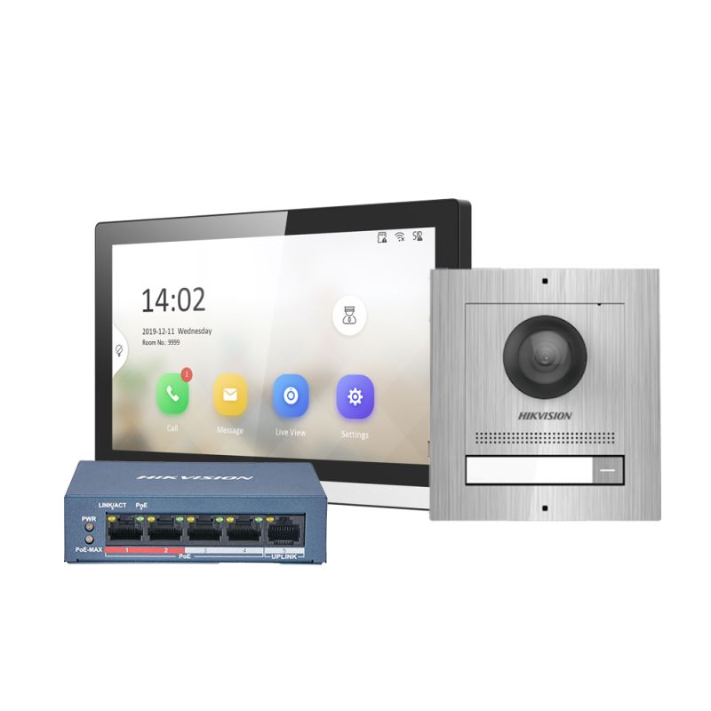 DS-KIS602 - 2MP RVS Complete Modulaire intercom set
