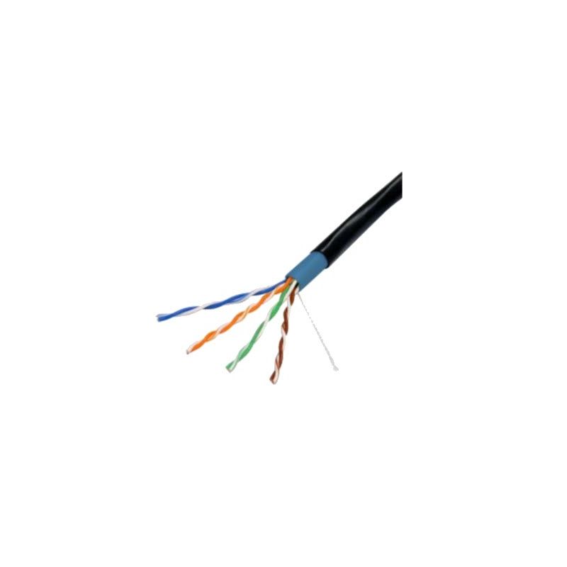 UTP5E-300 - CAT5E UTP-kabel zwart rond 305 meter